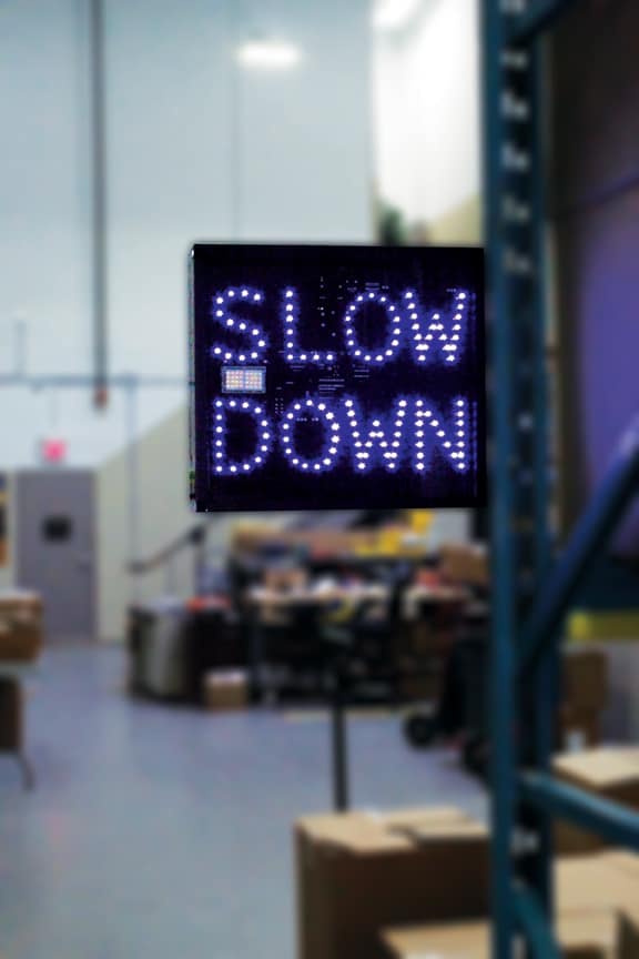 Forklift speed radar warning system Forklift speed radar warning system